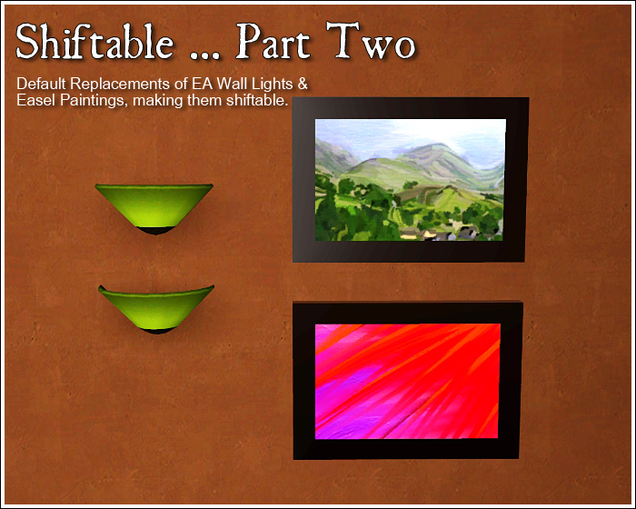 Part Two of Fixing Things That Are Irritating Me™. Now with more wall lights and easel paintings ...